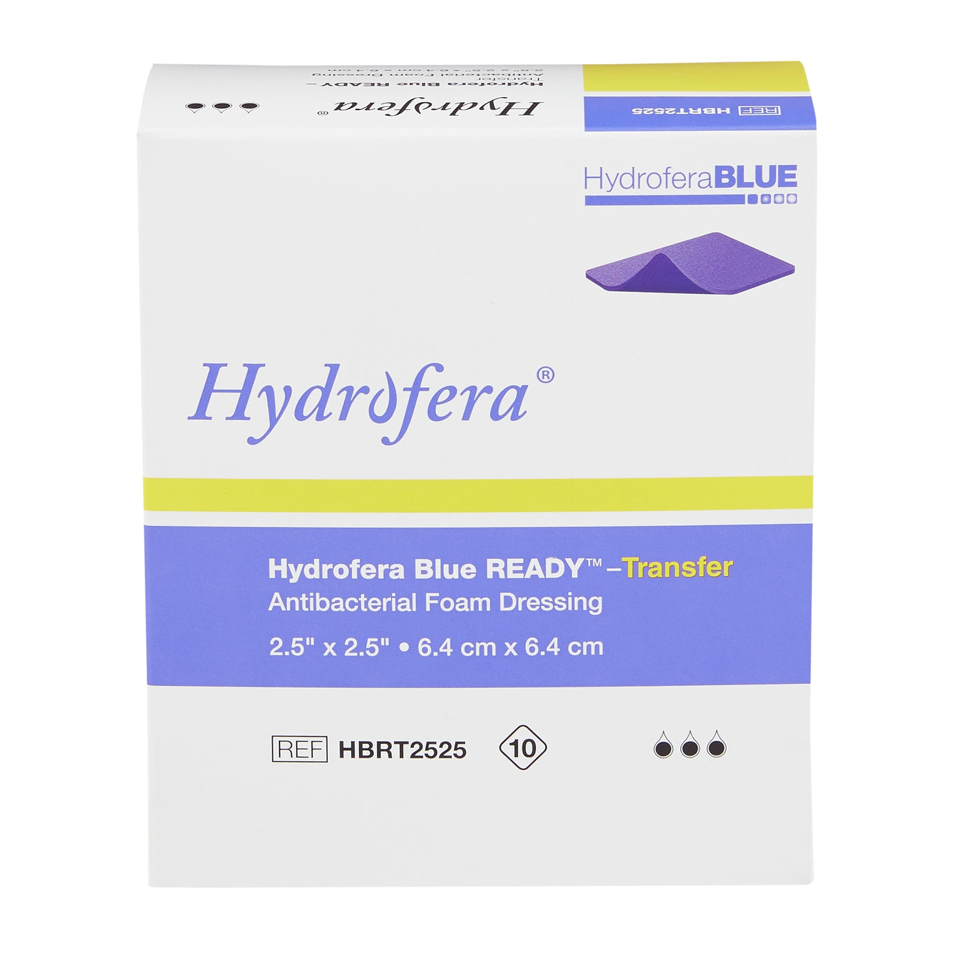 Hydrofera BLUE® READY-Transfer Antibacterial Foam Dressing 2-1/2" X 2 ...