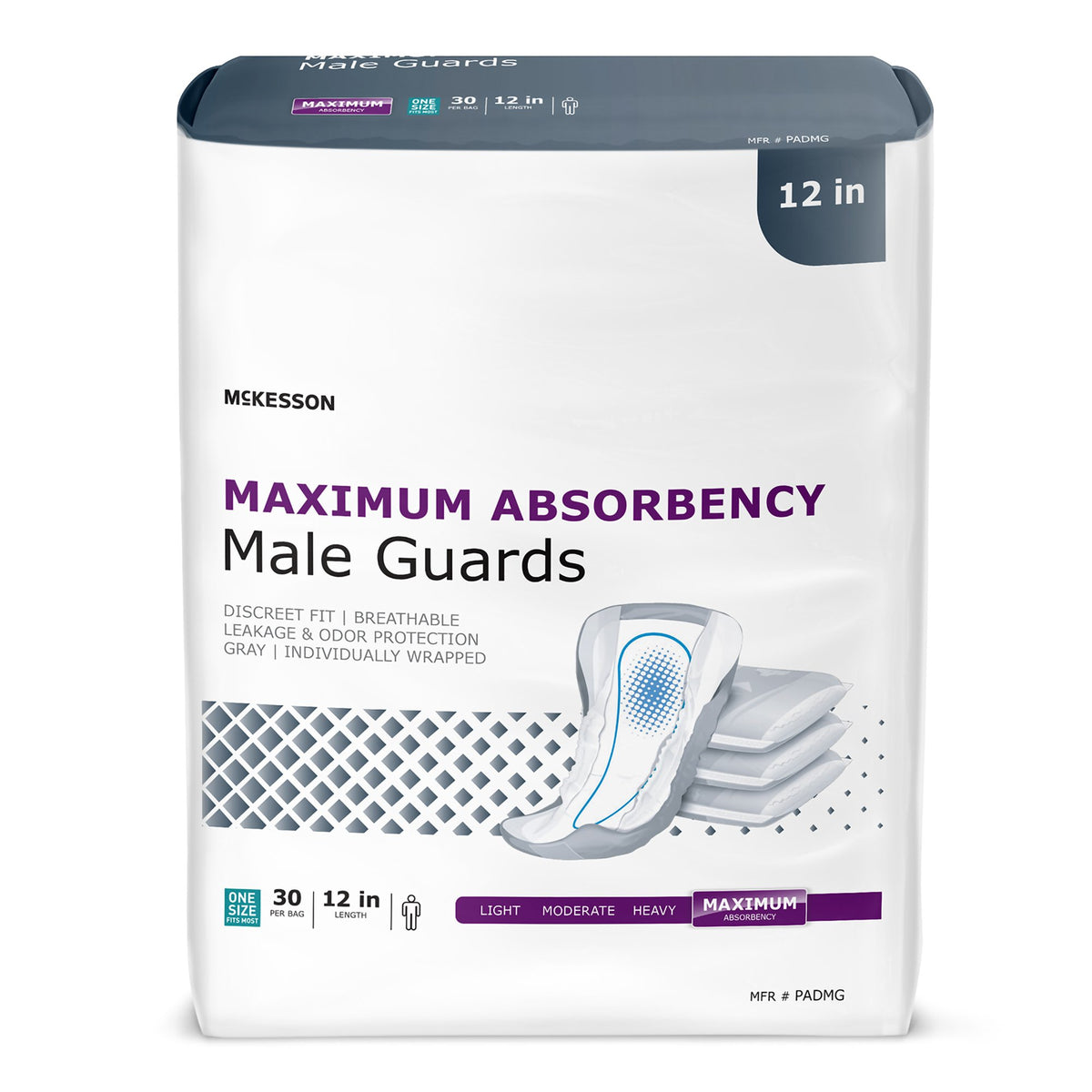 McKesson Maximum Absorbency Male Guards - 180 Case — Medical Supply Surplus