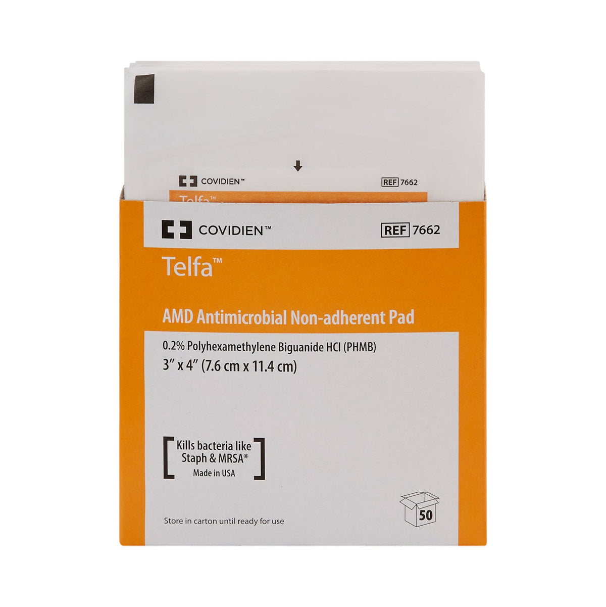 Telfa™ AMD 3x4 Antimicrobial Island Dressing- 7662 — Medical Supply Surplus