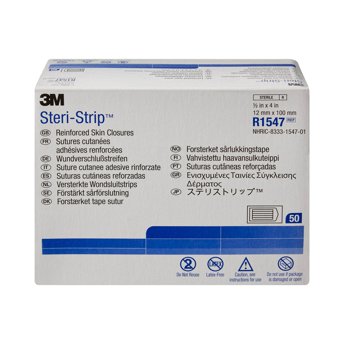 Steri-Strip™ Skin Closure Strips 1/2in x 4 in - R1547 — Medical Supply ...