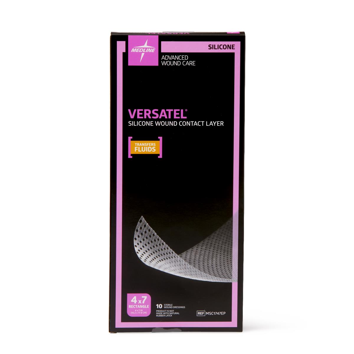 Versatel 4" x 7" Silicone Wound Contact Layer Dressing - MSC1747EP ...