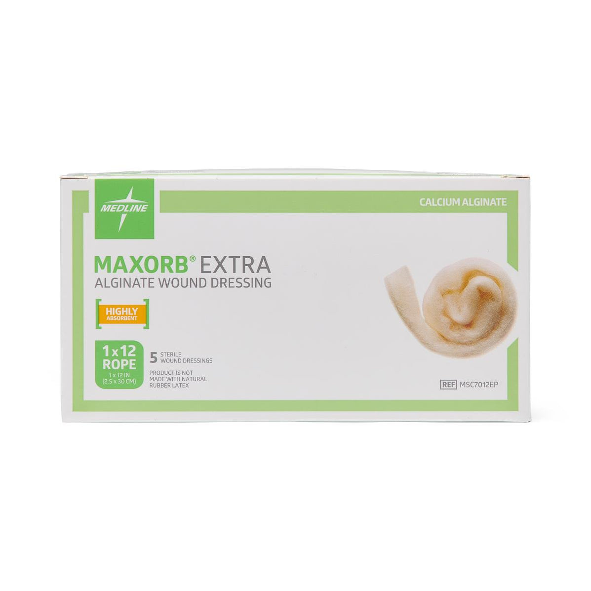 Maxorb Extra 1" x 12" Rope Alginate Wound Dressing - MSC7012EP ...