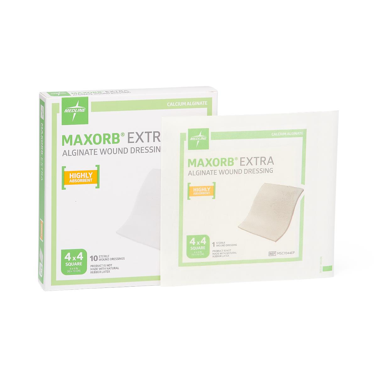 Maxorb Extra 4" x 4" Alginate Wound Dressing - MSC7044EP — Medical ...