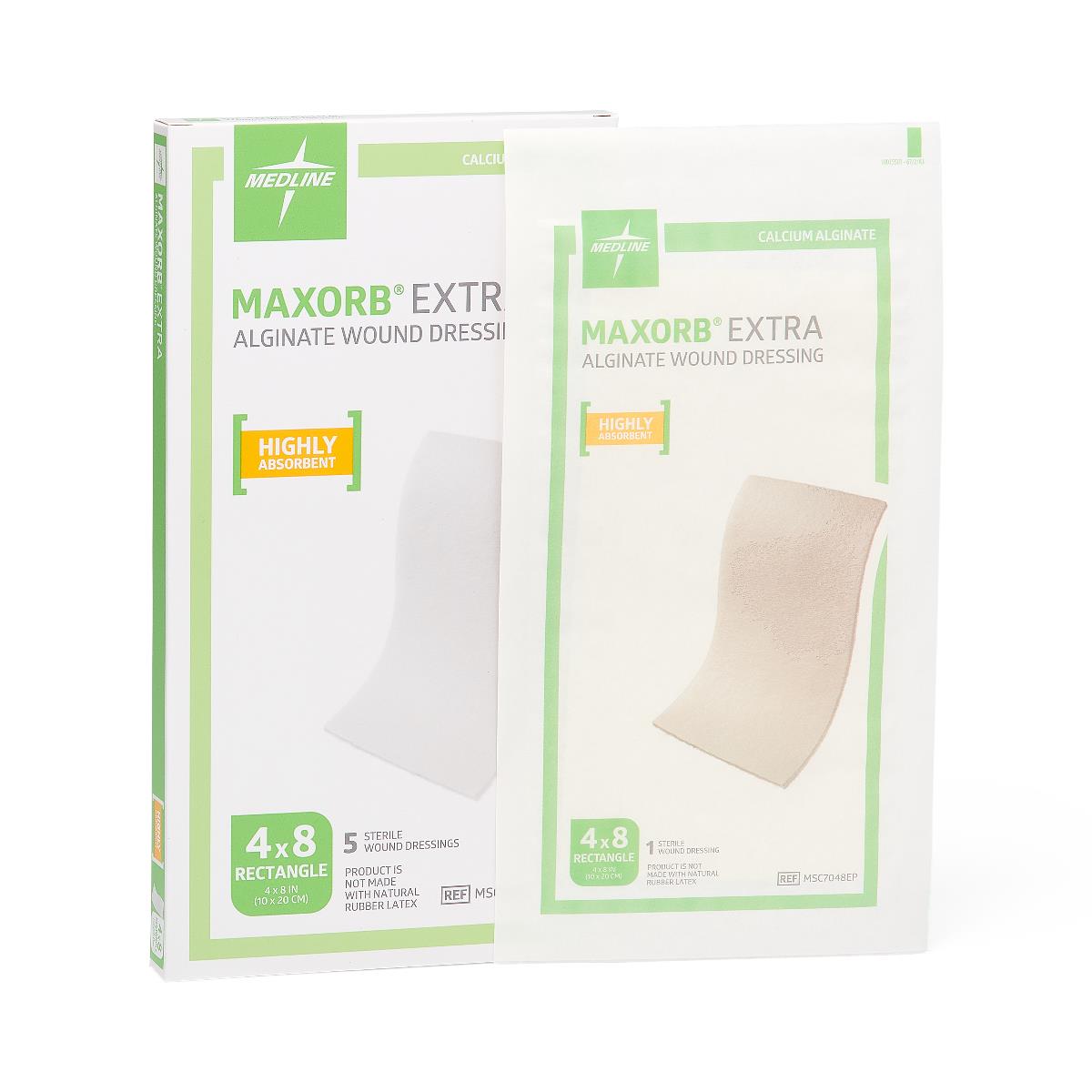 Maxorb Extra 4" x 8" Alginate Wound Dressing - MSC7048EP — Medical ...