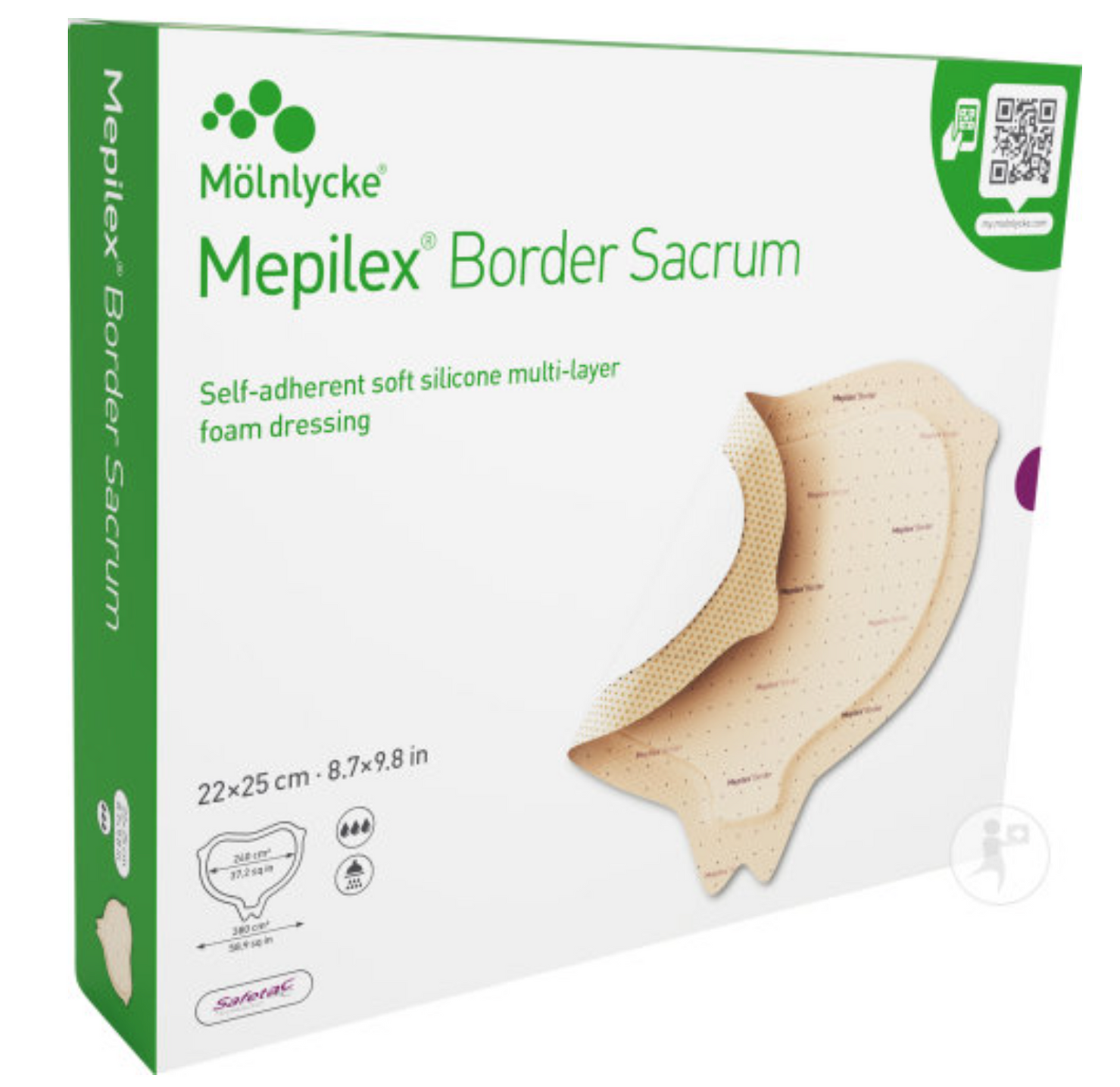 Mepilex® Border Sacrum 8.7" x 9.8" - 282455 — Medical Supply Surplus