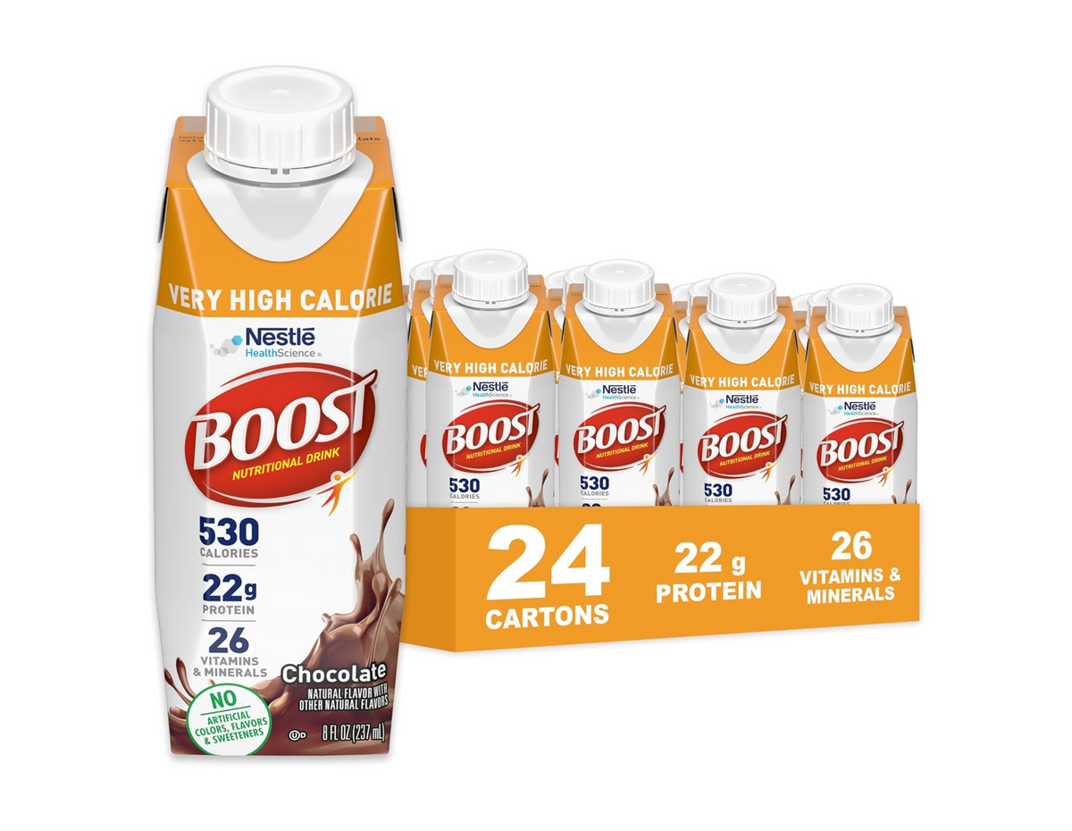 Boost® Very High Calorie Chocolate Flavor 8oz - Case of 24 — Medical ...