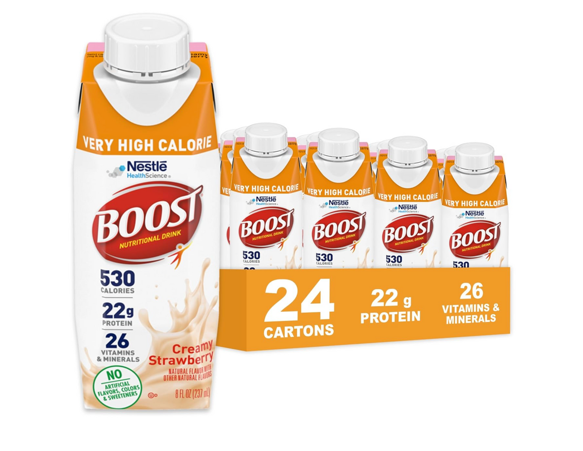 Boost® Very High Calorie Creamy Strawberry Flavor 8oz - Case of 24 ...