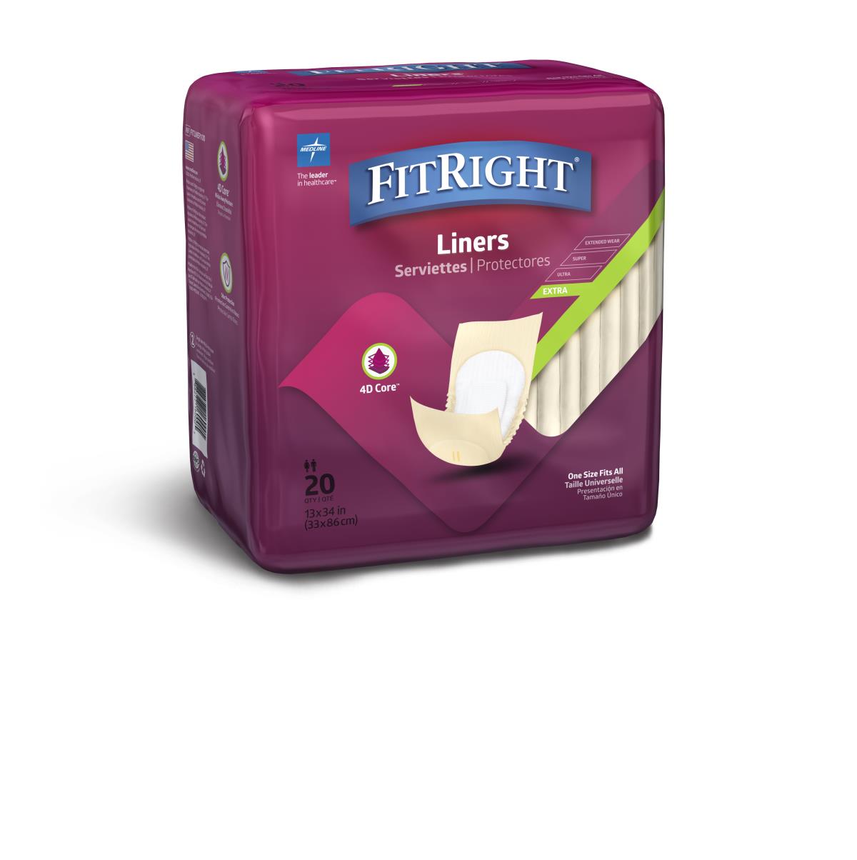 FitRight Incontinence Liners- Case of 80 — Medical Supply Surplus