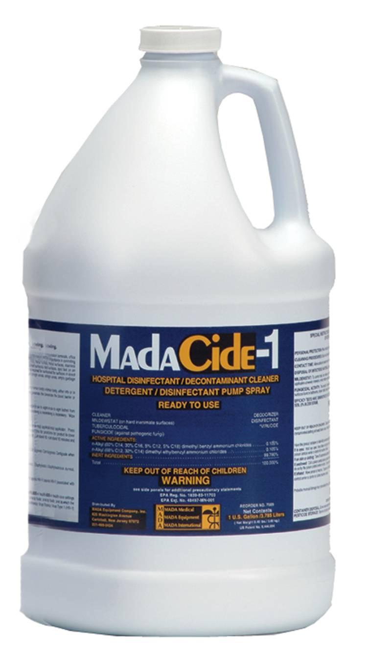 MadaCide-1 Disinfectant Cleaner - 4 Gallons Per Case — Medical Supply ...