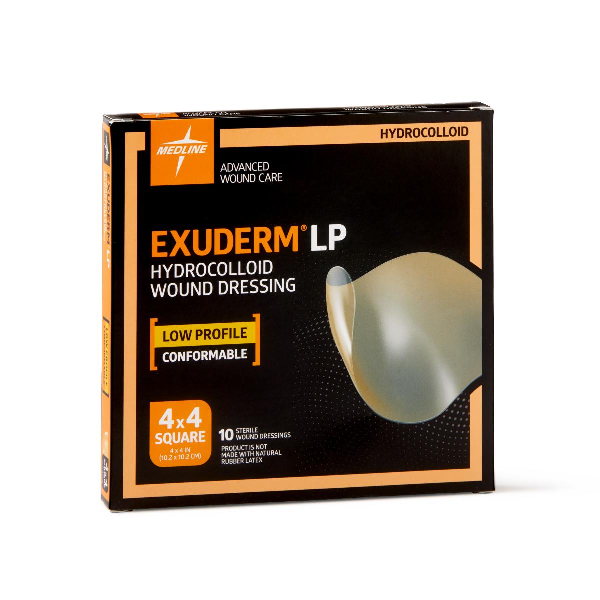 Exuderm LP 4" x 4" Low-Profile Hydrocolloid Wound Dressings - MSC5100 ...