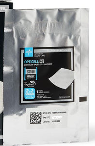 Opticell Ag+ 2" x 2" Silver Antibacterial Wound Dressing - MSC9822EP ...