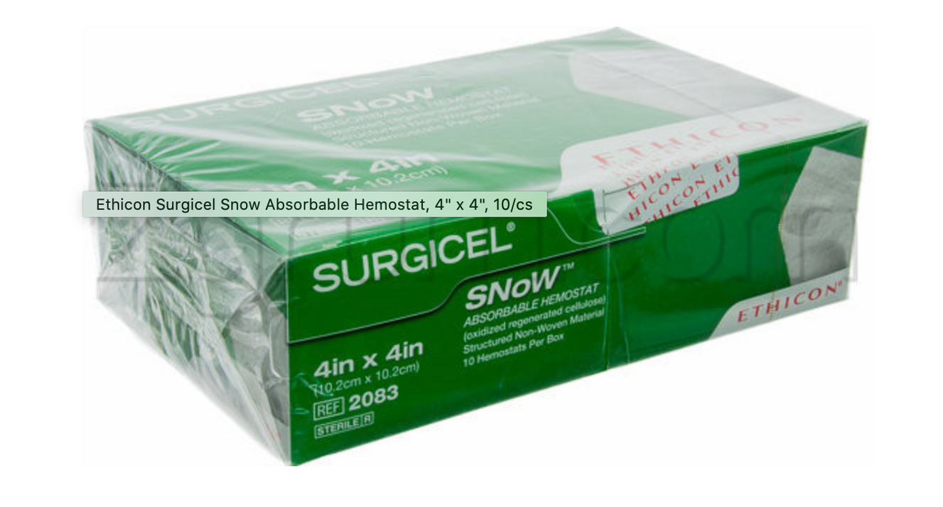 Surgicel® Snow™ 2083 Absorbable Hemostat — Medical Supply Surplus