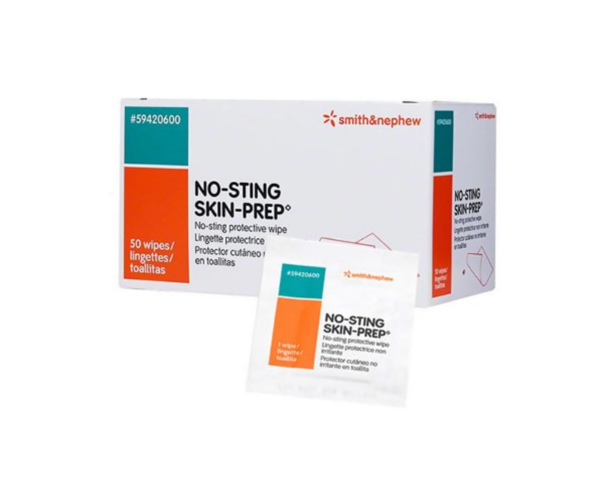 Smith & Nephew No-Sting Skin-Prep Barrier Wipe - Box of 50 - 59420600 ...