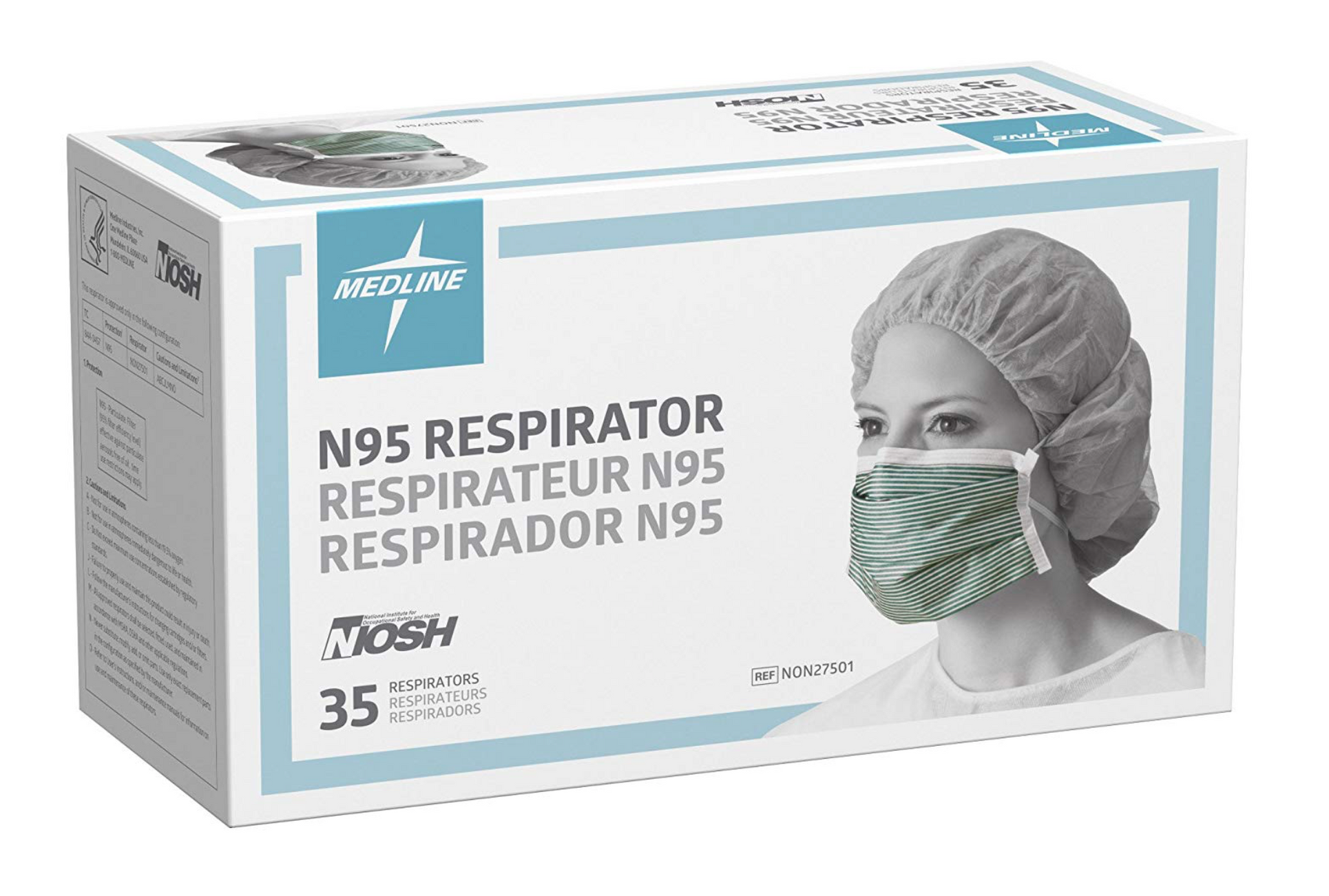 N95 Flat Fold Respirator Masks NON27501 - 35/Box — Medical Supply Surplus